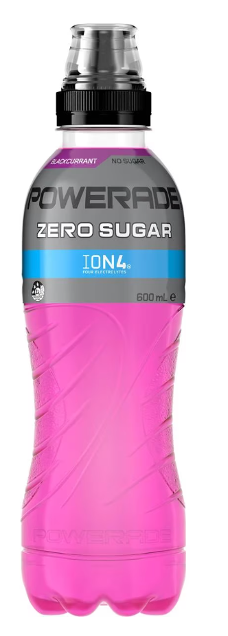 Powerade ION4 Blackcurrent Zero Sports Drink Sipper Cap | 600mL ...